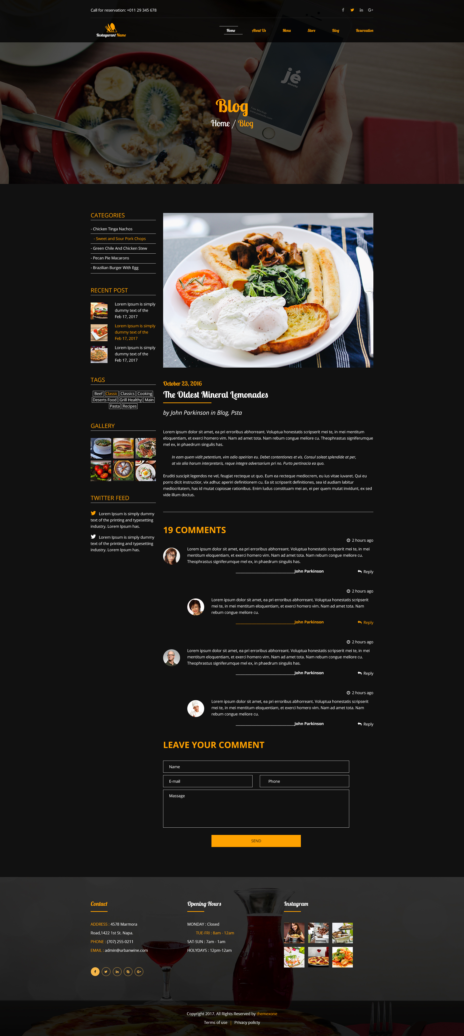 Vojon Bilash Restaurant Template by Drawnex | ThemeForest